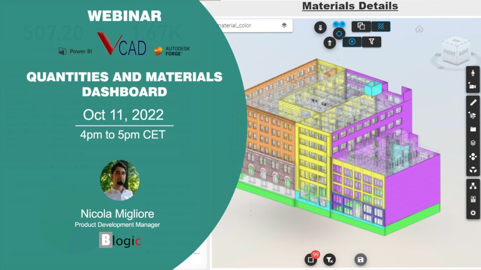 Webinar: Quantities and materials dashboard - VCAD - CONNECTING BIM