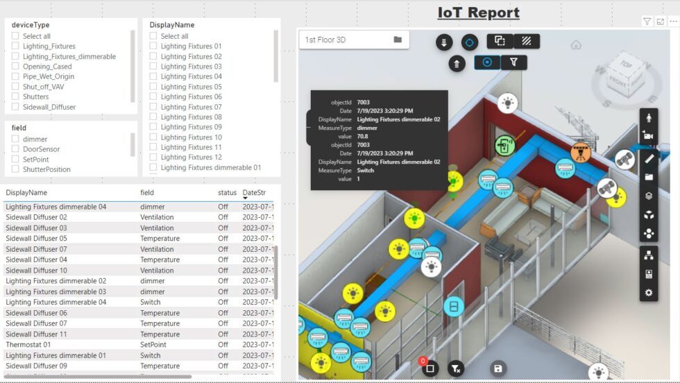 Real-time IoT data, Microsoft Fabric and Vcad - VCAD - CONNECTING BIM