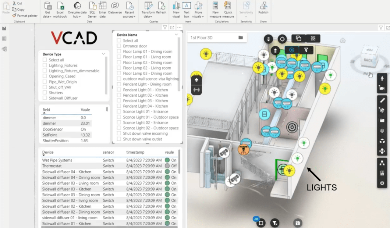 REAL-TIME IOT DATA, MICROSOFT FABRIC AND VCAD #2 - VCAD - CONNECTING BIM